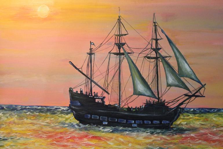 pirates of the Caribbean Painting by Maryam Kayani | Saatchi Art