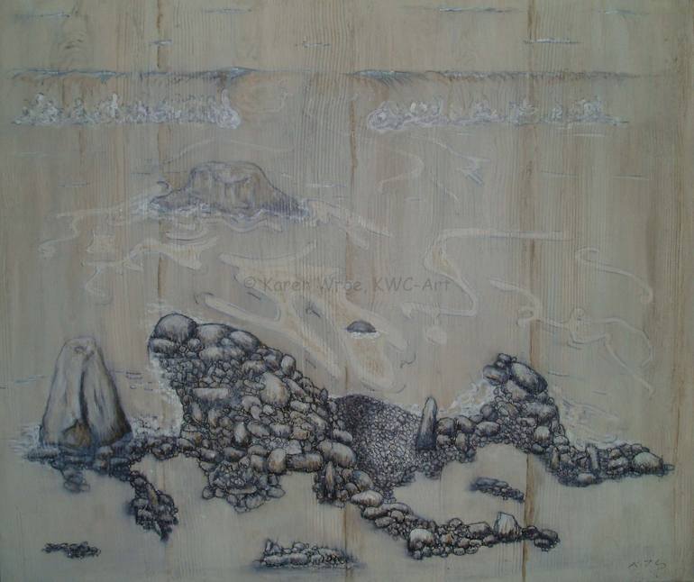 Driftwood Painting by Karen Wroe | Saatchi Art
