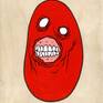 Evil Masked Zombie Pebble (red) Painting by Wayne Chisnall | Saatchi Art
