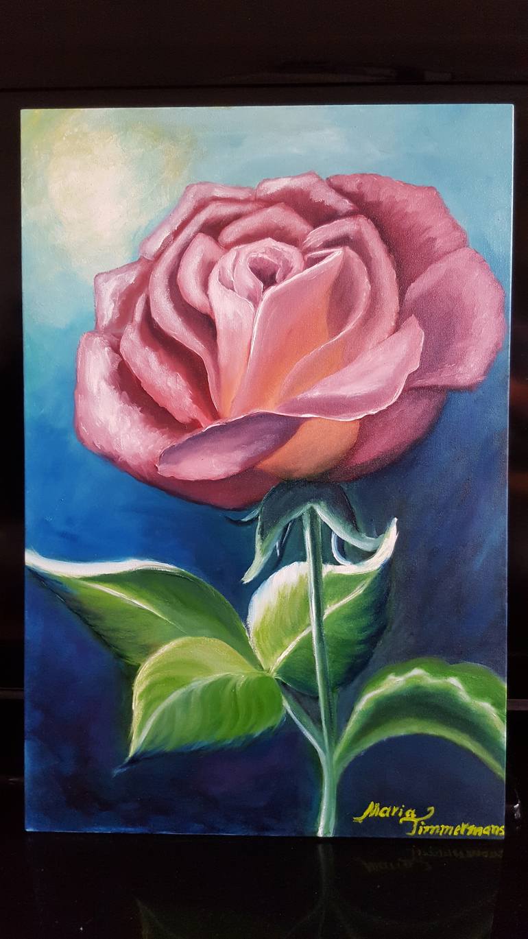 Divina Rosa Painting by Maria Timmermans | Saatchi Art