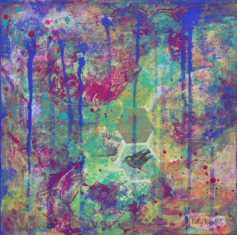 Diamond in the Rough Collage by Cathy Russell | Saatchi Art