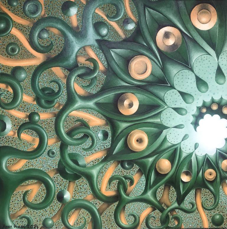 The spiral of good events Painting by Anna Pikos | Saatchi Art
