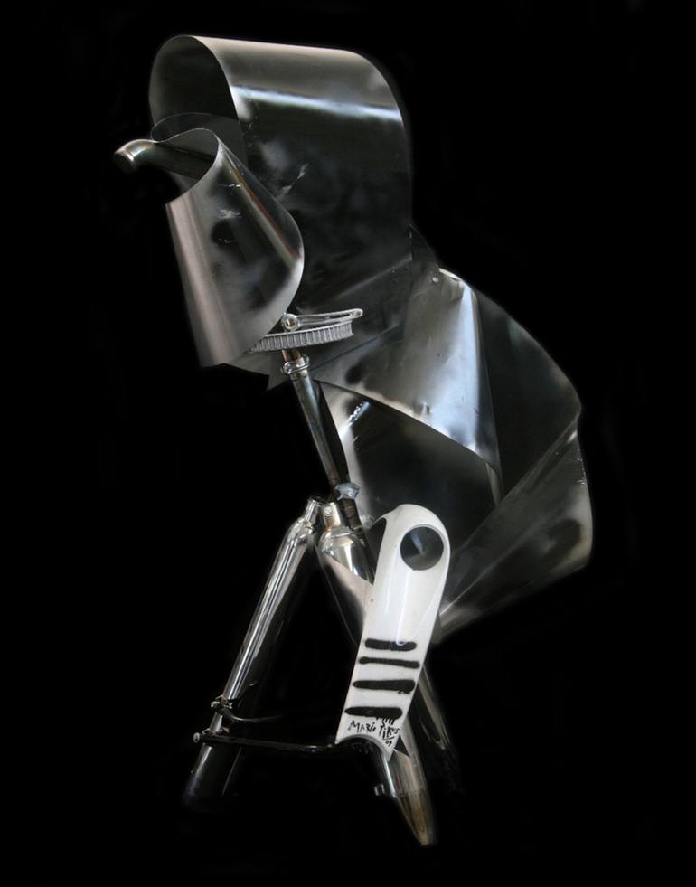 Alien Piano Player Sculpture by Mario Pikus | Saatchi Art