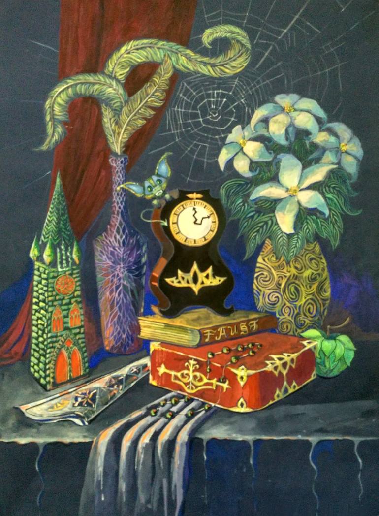 Gothick style life Painting by Elli Kotova | Saatchi Art