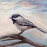 Chickadee Painting by Janet Ferraro | Saatchi Art