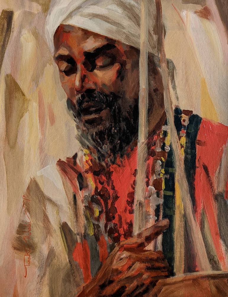 Baul Series Painting by Tarak Mahadi | Saatchi Art