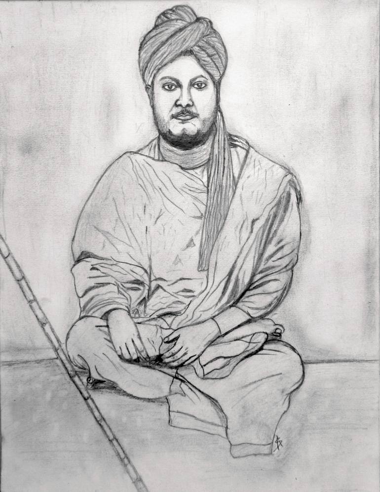 Young Ascetic Drawing by Abhinav Dwivedi | Saatchi Art