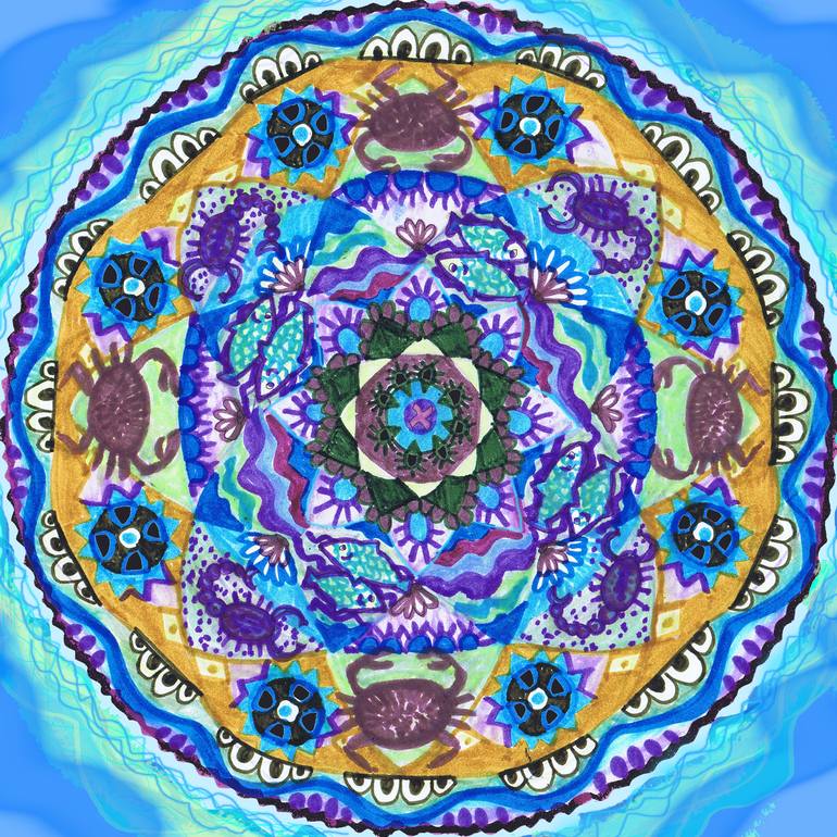 Water Mandala Drawing by Viv Rosser | Saatchi Art