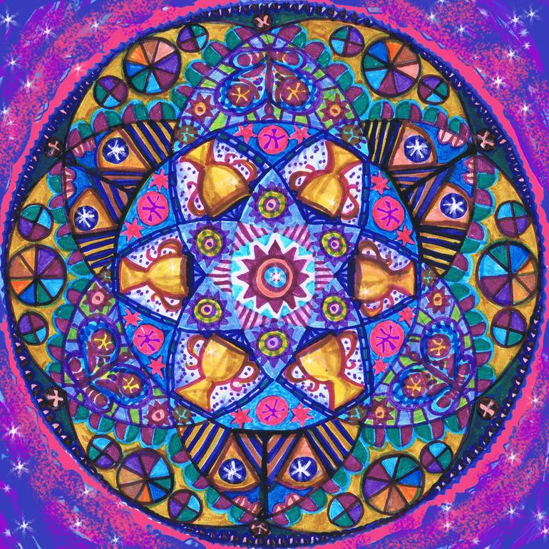 Air Mandala Mixed Media by Viv Rosser | Saatchi Art