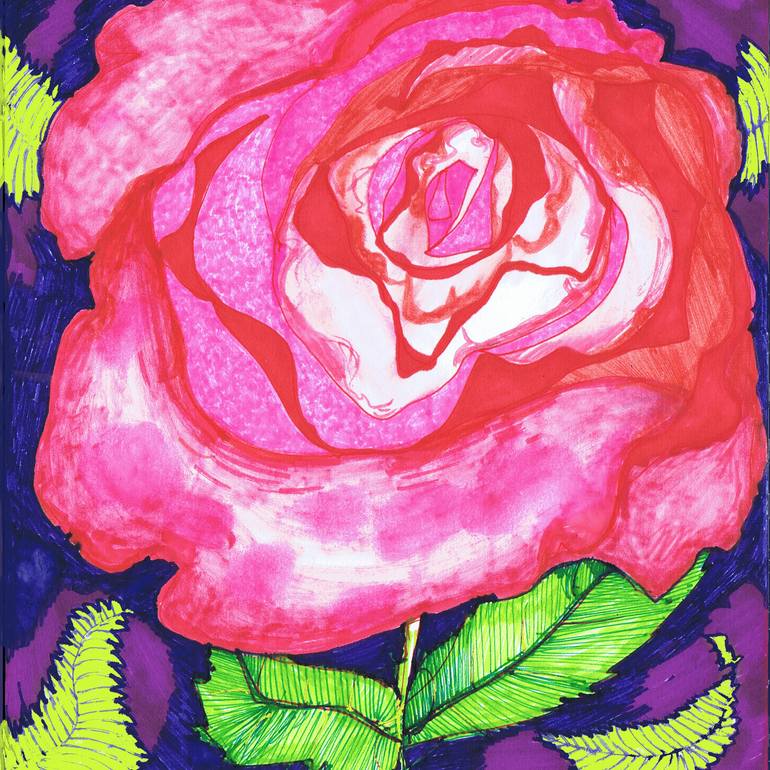 A Rose Is Still a Rose. Painting by Viv Rosser | Saatchi Art
