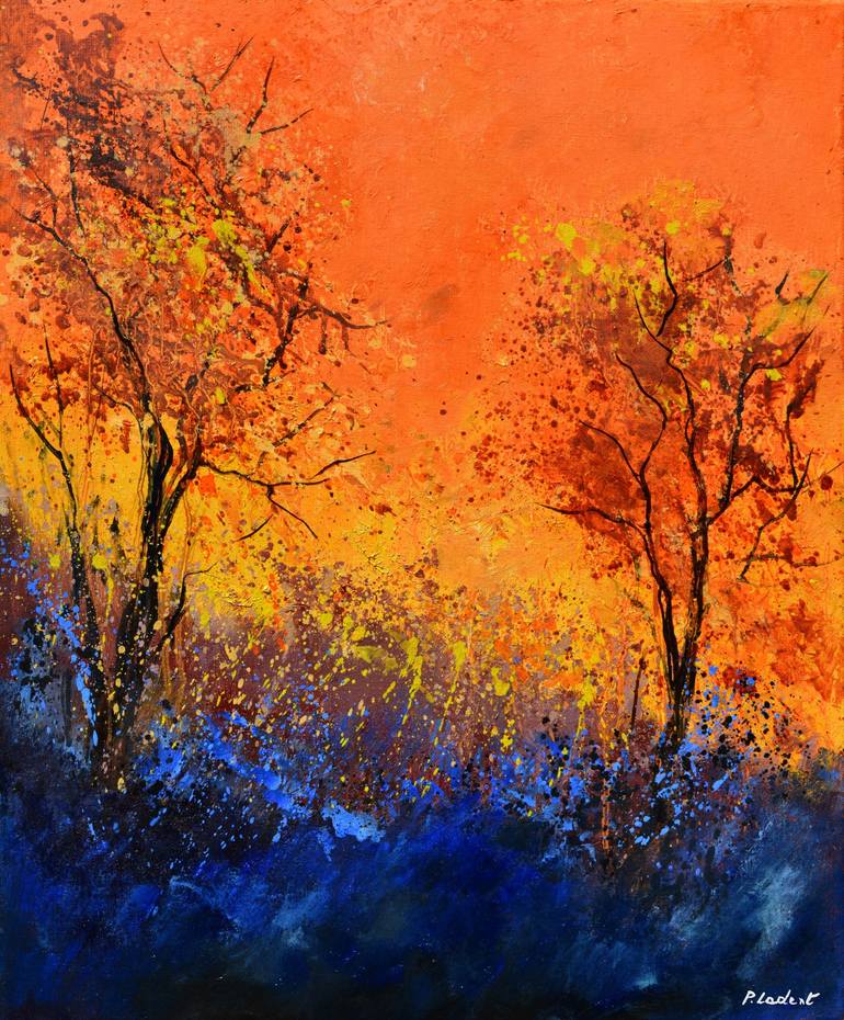 Just two trees Painting by Pol Ledent | Saatchi Art
