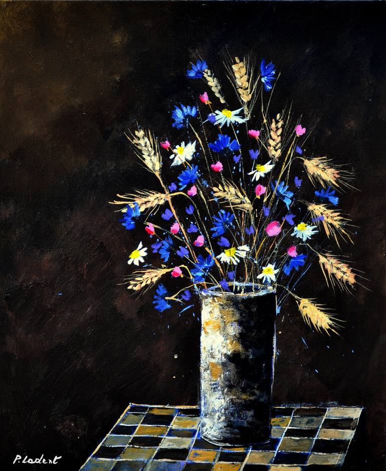 Still life with field flowers Painting by Pol Ledent | Saatchi Art
