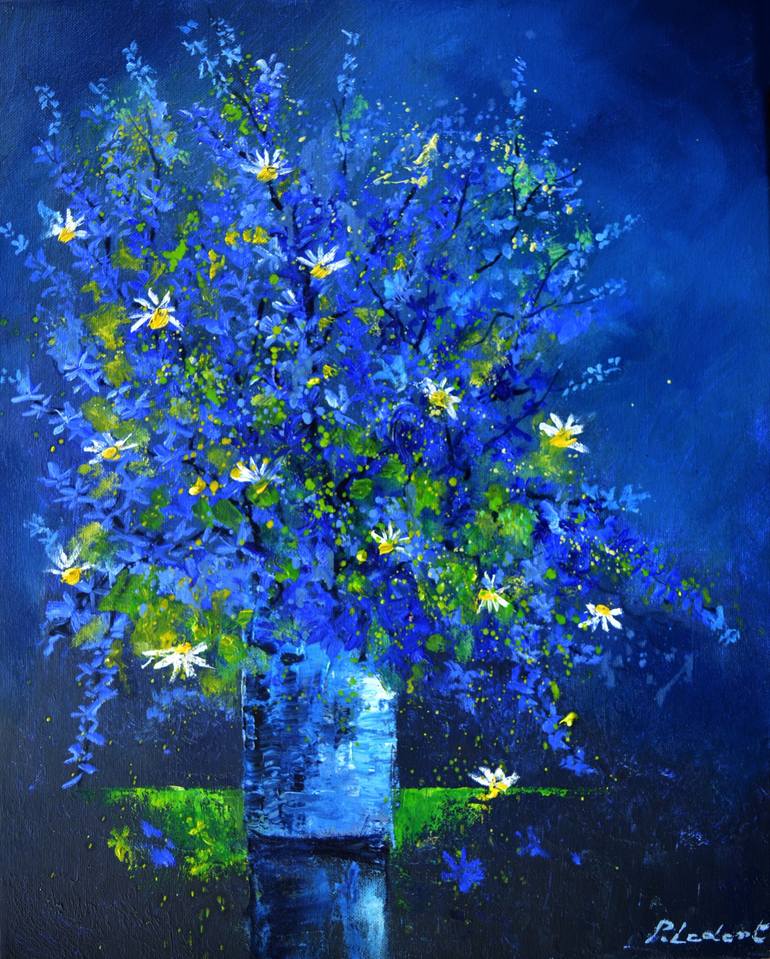 Blue still life - 451223 Painting by Pol Ledent | Saatchi Art