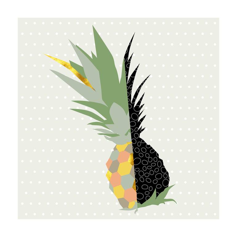 Pineapple Neutral 2 - Special Edition Mixed Media by Ilaamen Pelshaw ...