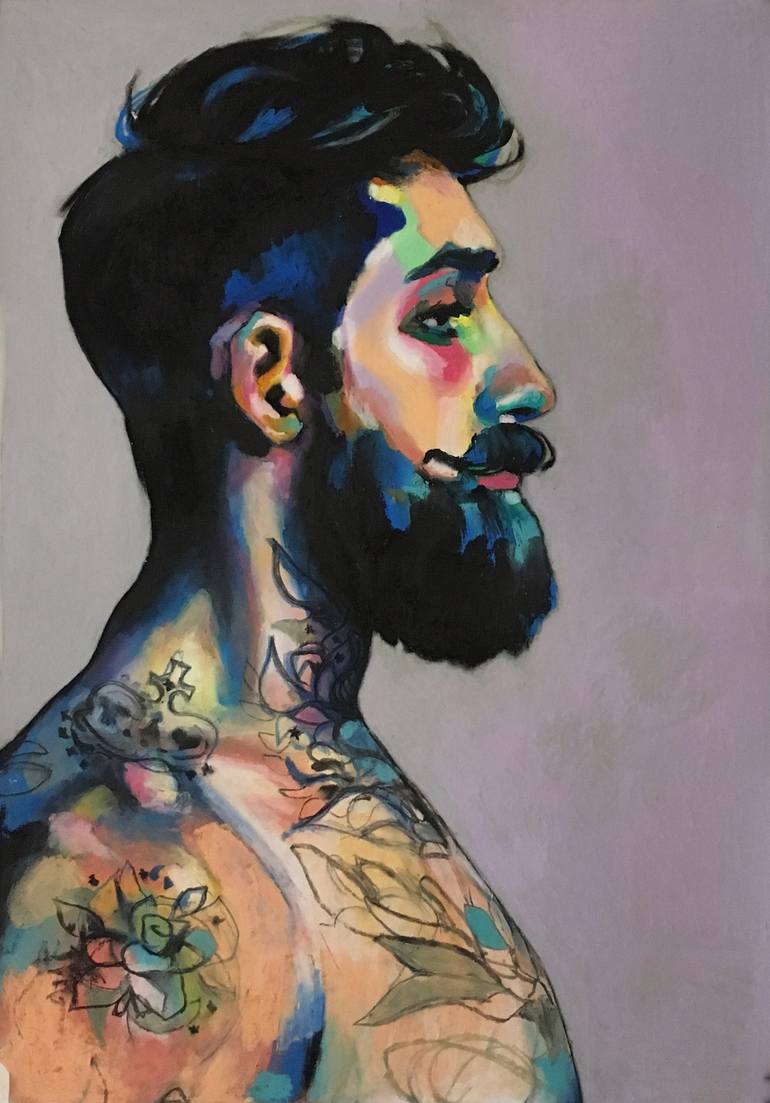 The Black and Blue Drawing by Emma Tingård | Saatchi Art