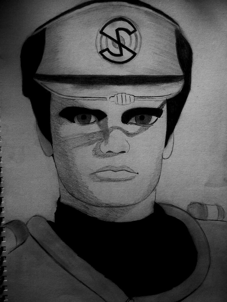 Captain Scarlet Drawing by Ben Biddiscombe | Saatchi Art