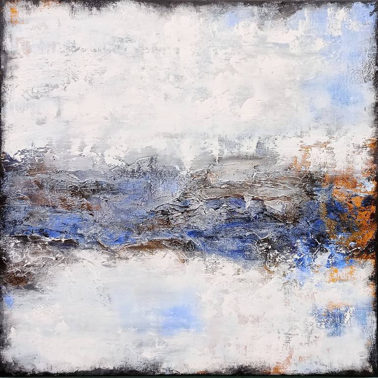 Down By The River 60x60cm Textured Abstract Painting by Susan Wooler ...