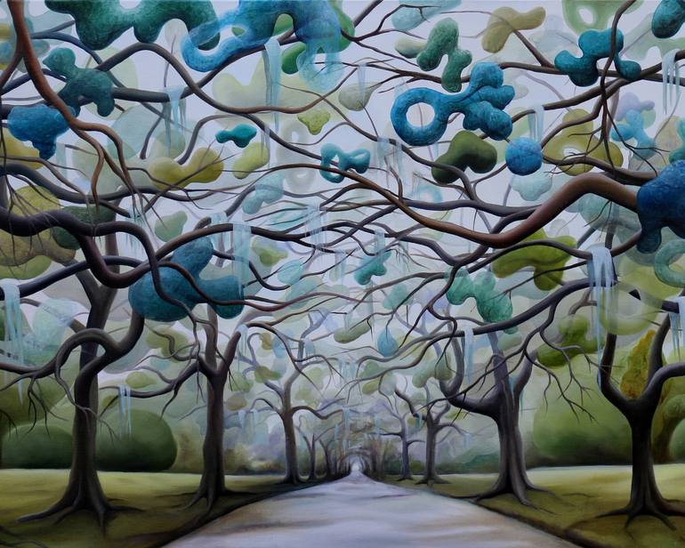 Blue Wormsloe Painting by Emma Knight | Saatchi Art