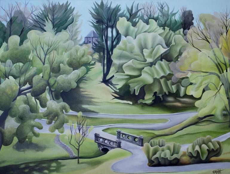 Maymont Trees Painting by Emma Knight | Saatchi Art