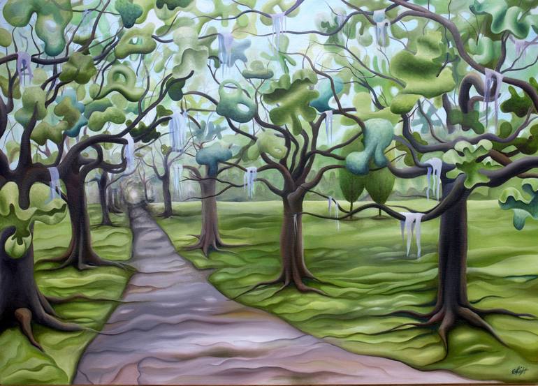Oak Lined Drive Painting by Emma Knight | Saatchi Art