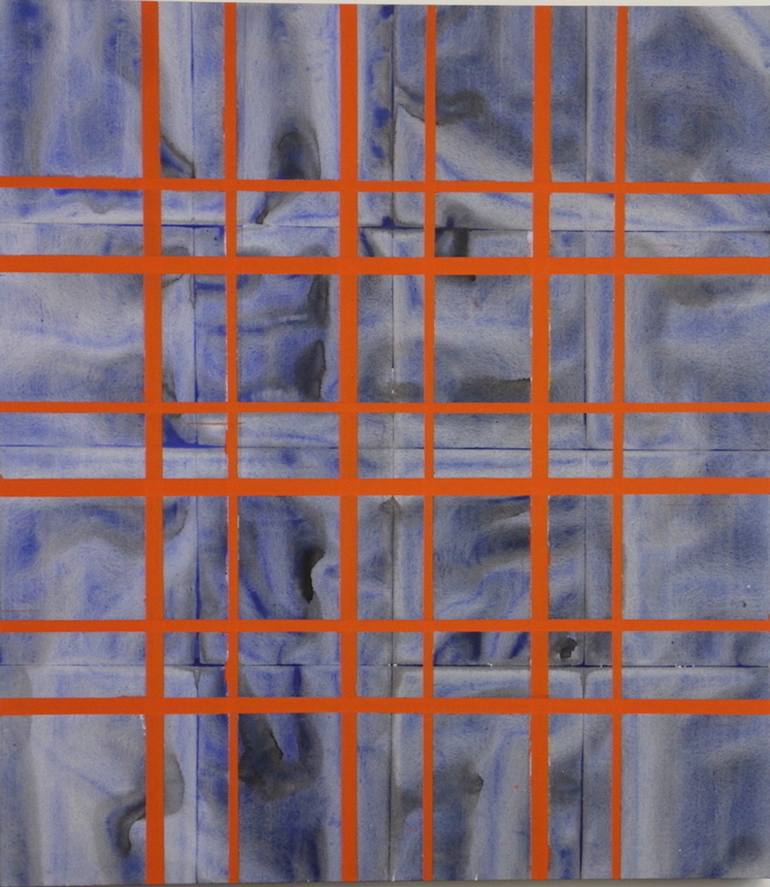 Plaid Painting 7 Wide Lines Painting by Jean Wolff | Saatchi Art