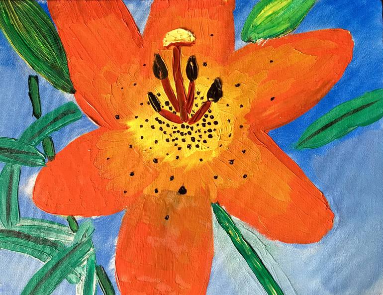 Tiger lily Painting by Michael Felan | Saatchi Art