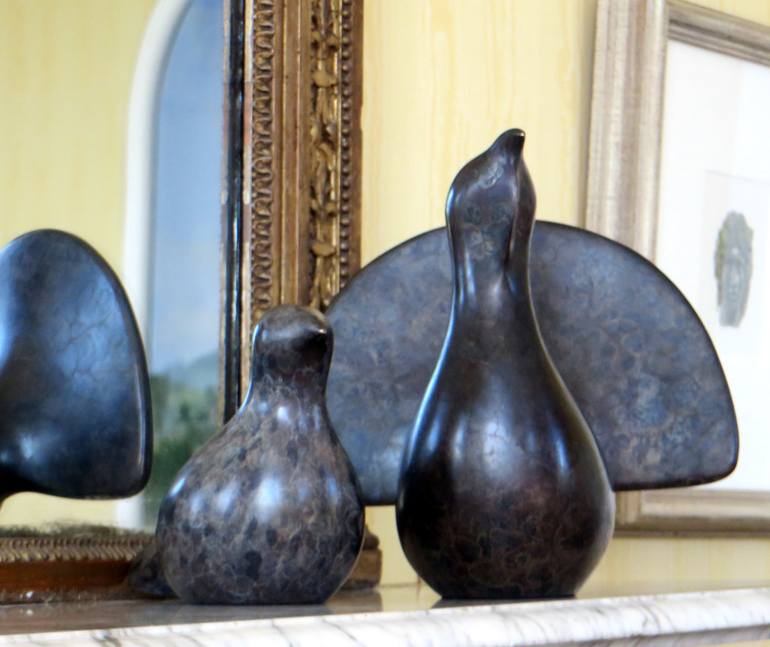 Capercaillie & Hen Sculpture by Gilly Thomas | Saatchi Art