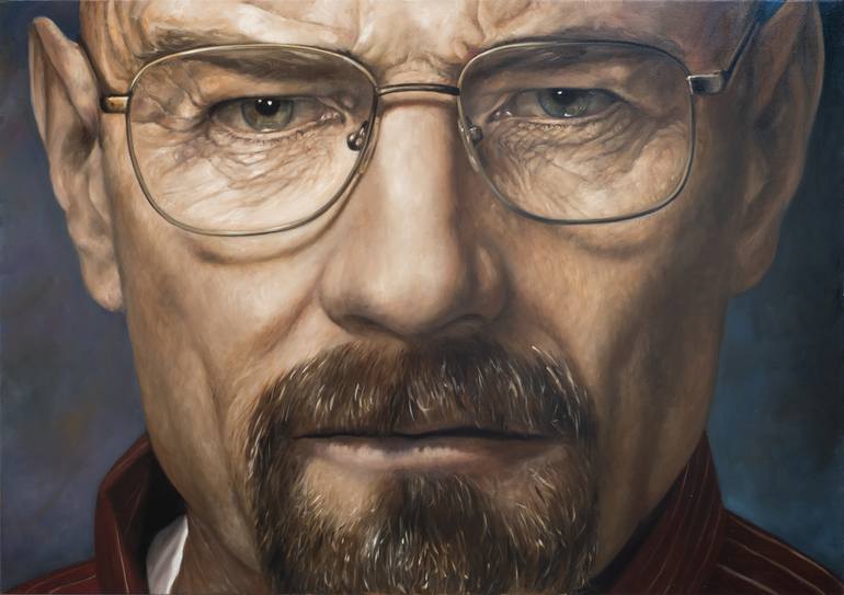 Walter White Famous Portrait #1 Painting by Francesco Schiesari ...