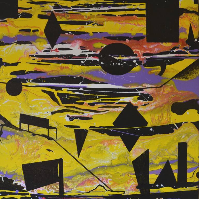 Purple universe Painting by Raffaella Perego | Saatchi Art