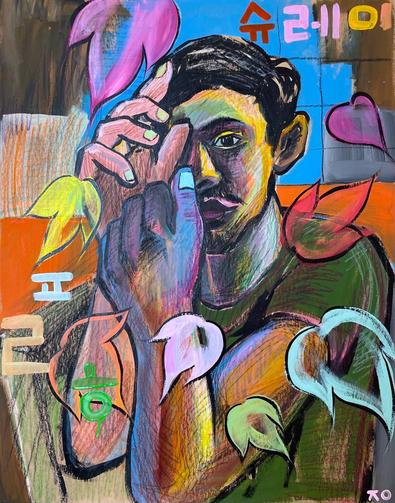 Portrait Of Shrey Painting by Jun Yang | Saatchi Art