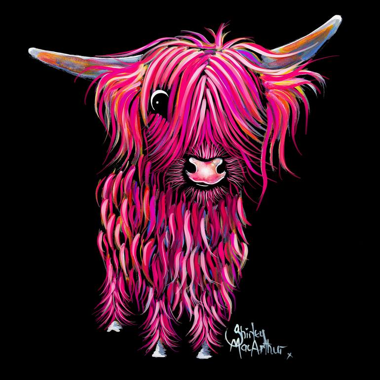 Highland Cow Prints ' LoVe HeaRT ' BY SHiRLeY MacARTHuR Painting by ...