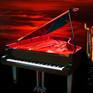Red grand piano Painting by Alex Demy | Saatchi Art