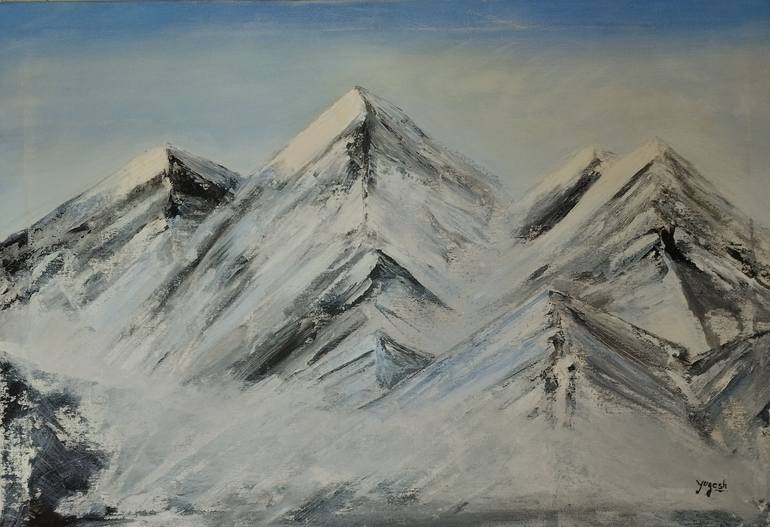 Study of Himalaya Painting by Yugesh Namdev | Saatchi Art