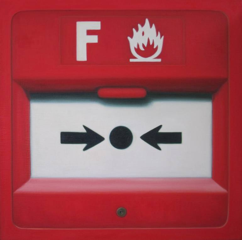 Fire alarm Painting by Erica Scheper | Saatchi Art