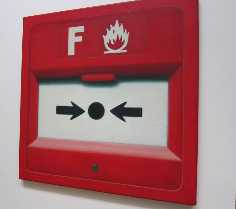Fire alarm Painting by Erica Scheper | Saatchi Art
