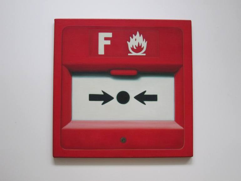 Fire alarm Painting by Erica Scheper | Saatchi Art