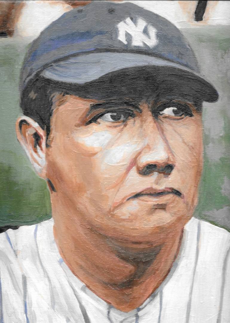 babe ruth Painting by Scott Benites | Saatchi Art