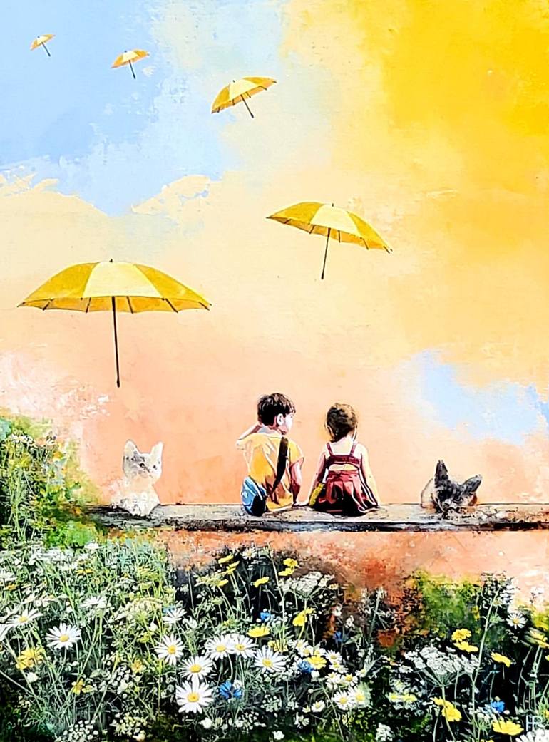 Best friends 2 Painting by Hanneke Pereboom | Saatchi Art