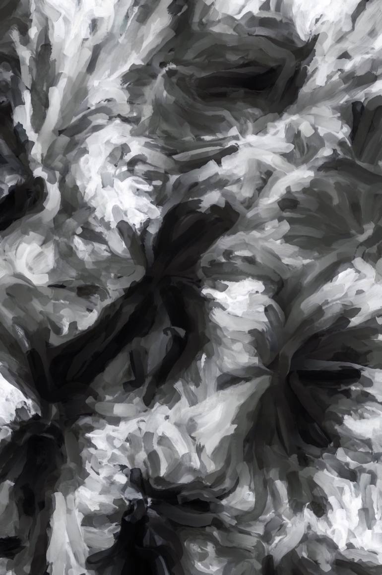 black and white camouflage abstract painting texture background Mixed ...