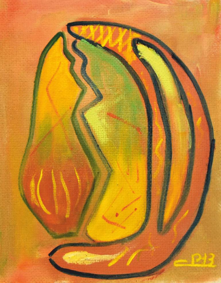 Splitted Heart Painting by Galust Mkhitaryan | Saatchi Art