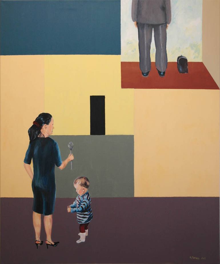 Vater, Mutter, Kind (Father, mother, child) Painting by Hanni Serway ...
