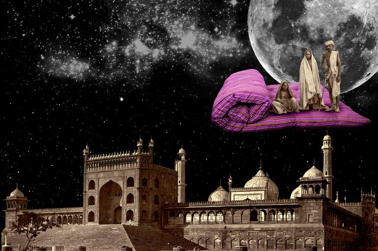 Not too far Collage by The Big Eyed Collagist | Saatchi Art