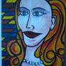 colored woman Painting by Simon Barakat | Saatchi Art