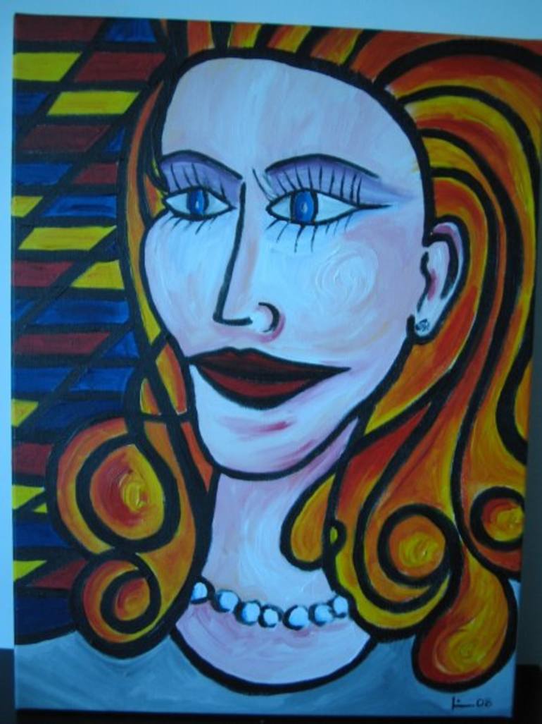 colored woman Painting by Simon Barakat | Saatchi Art
