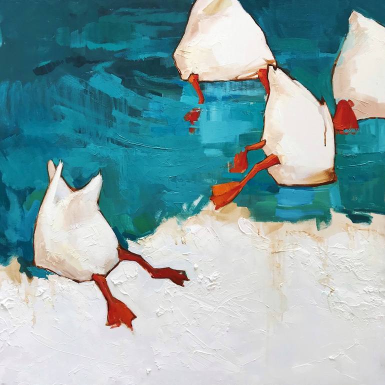 Рriests ducks Painting by Alexandra Verkhovskaya | Saatchi Art