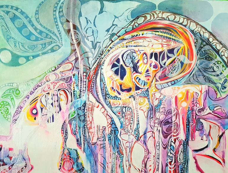 River Amazonia Painting by Eva Fouriera | Saatchi Art