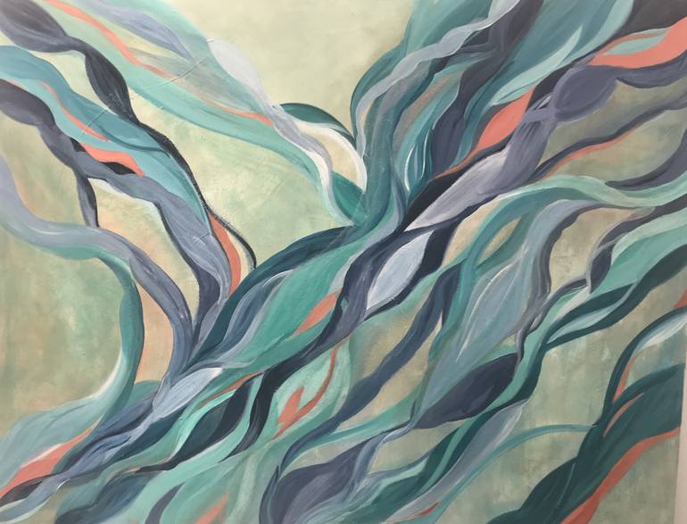 Ribbons Retied Painting by Barbara Rubenstein | Saatchi Art