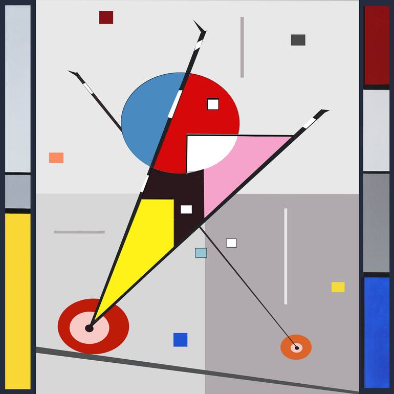 Geometry in Balance Painting by Hector Gonzalez | Saatchi Art