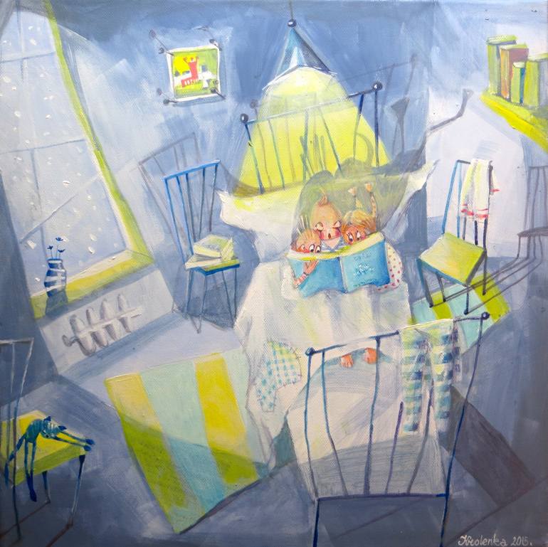 Just a story Painting by Alexandra Krasuska | Saatchi Art