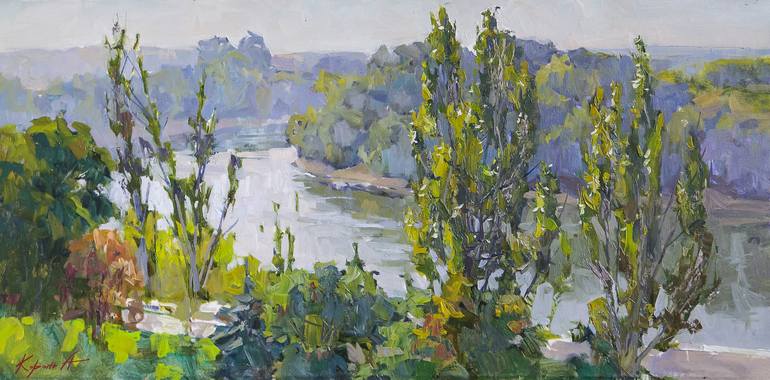 Noon on the Dniester Painting by Aleksandr Korol | Saatchi Art